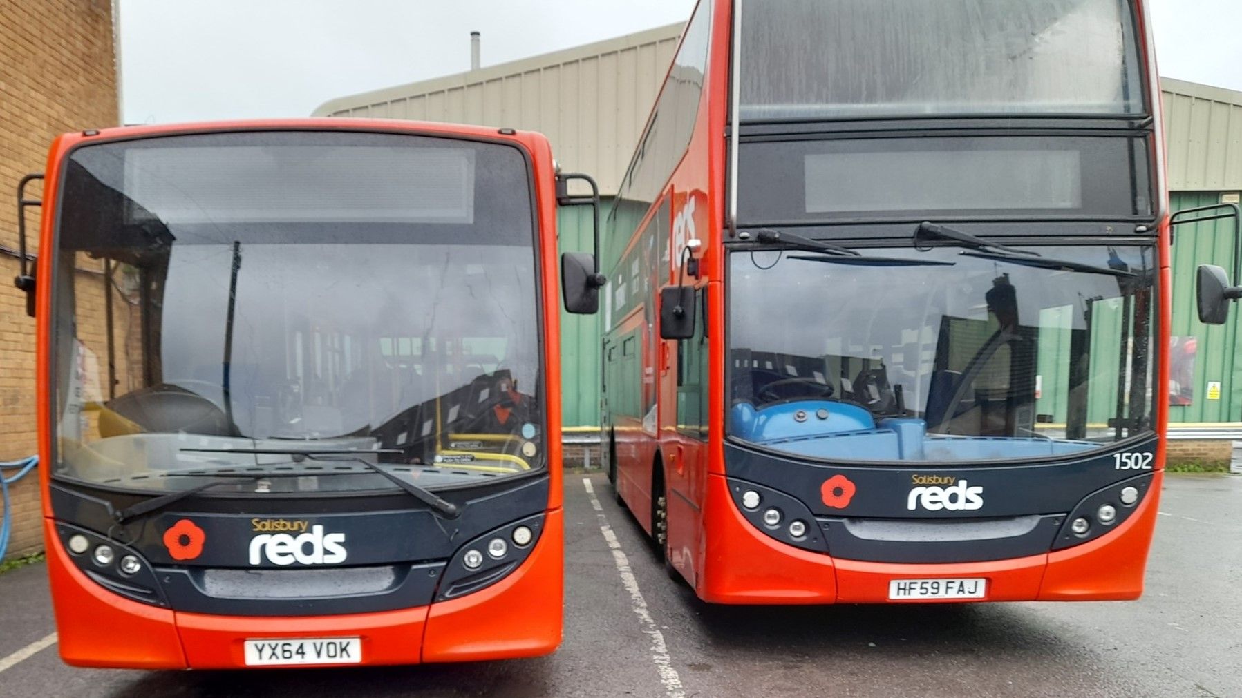 Salisbury Reds displaying poppies on city’s Buses